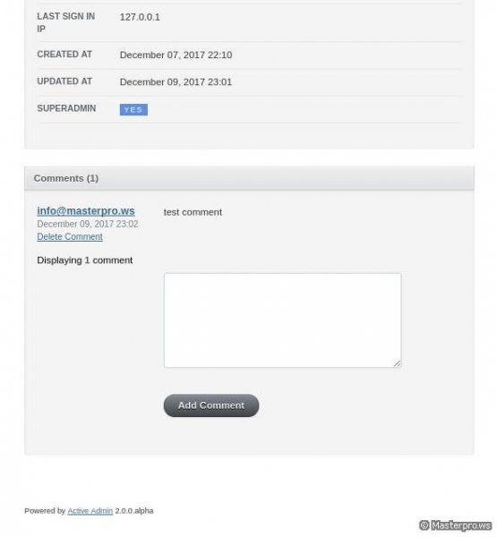 Реализация Single User Model на Rails Activeadmin Devise